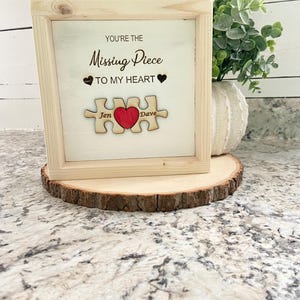 Couples Valentine Gift | Missing Piece of My Heart | Valentine Puzzle ...