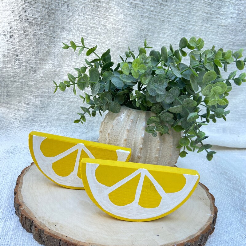 Lemon Tiered Tray Decor - Etsy