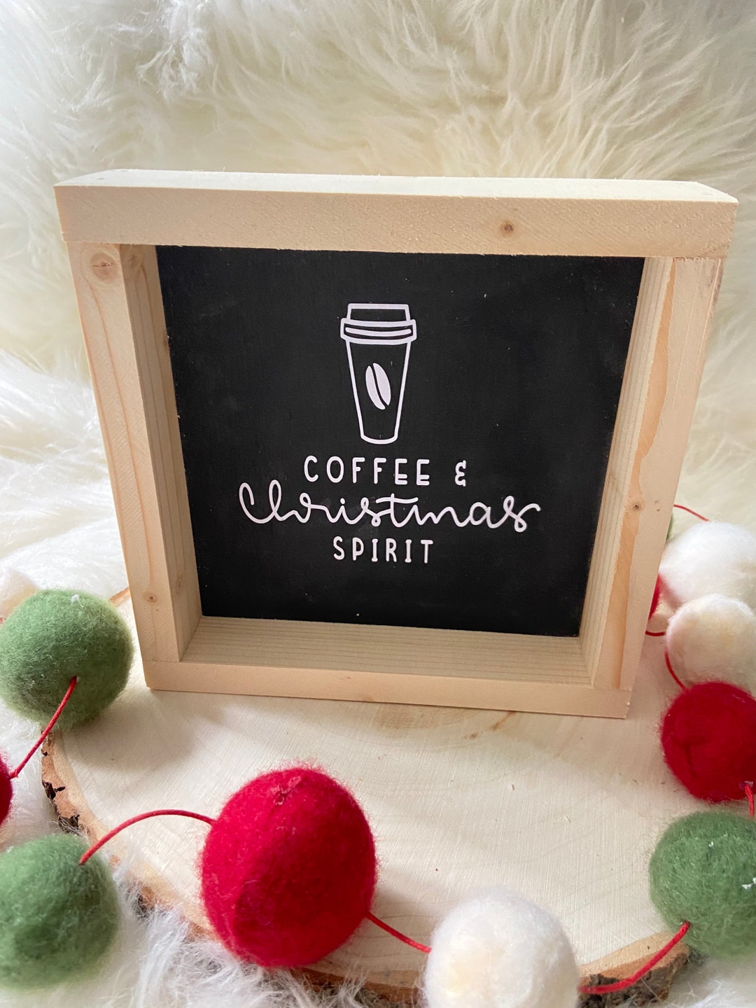 Coffee and Christmas Sign | Christmas Coffee Bar Sign | Coffee Bar ...