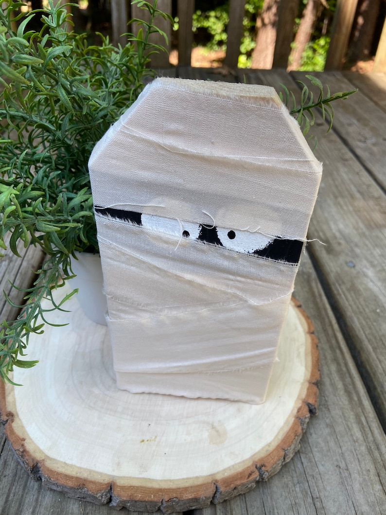 Halloween Tiered Tray Decor Mummy Decor Wooden Mummy - Etsy