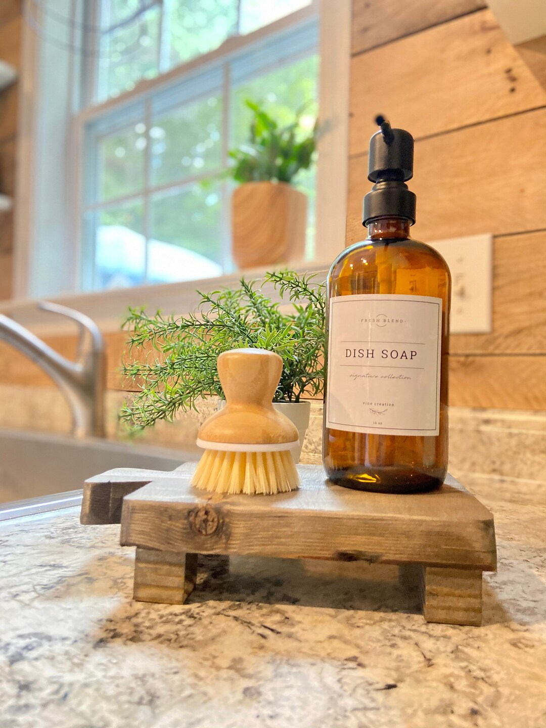 Sink Riser Tray , Soap Stand , Wood Riser , Kitchen Tray , Dish Soap ...