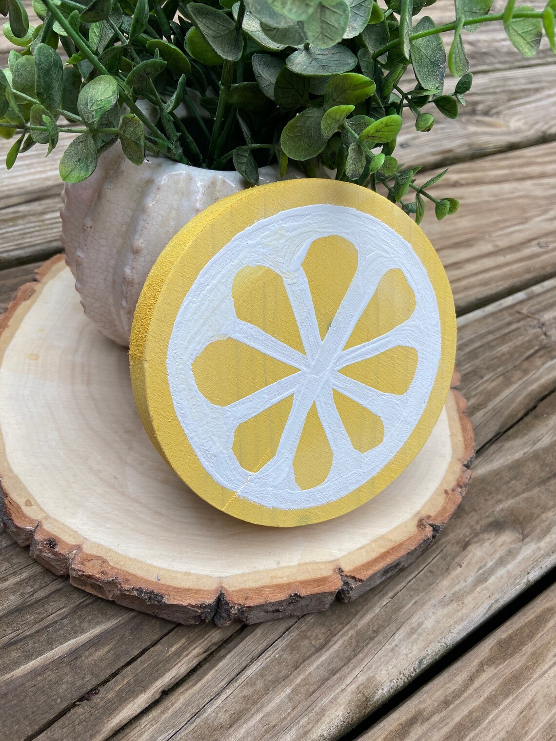 Wood Lemon Slice Lemon Tiered Tray Decor Wooden Lemon - Etsy