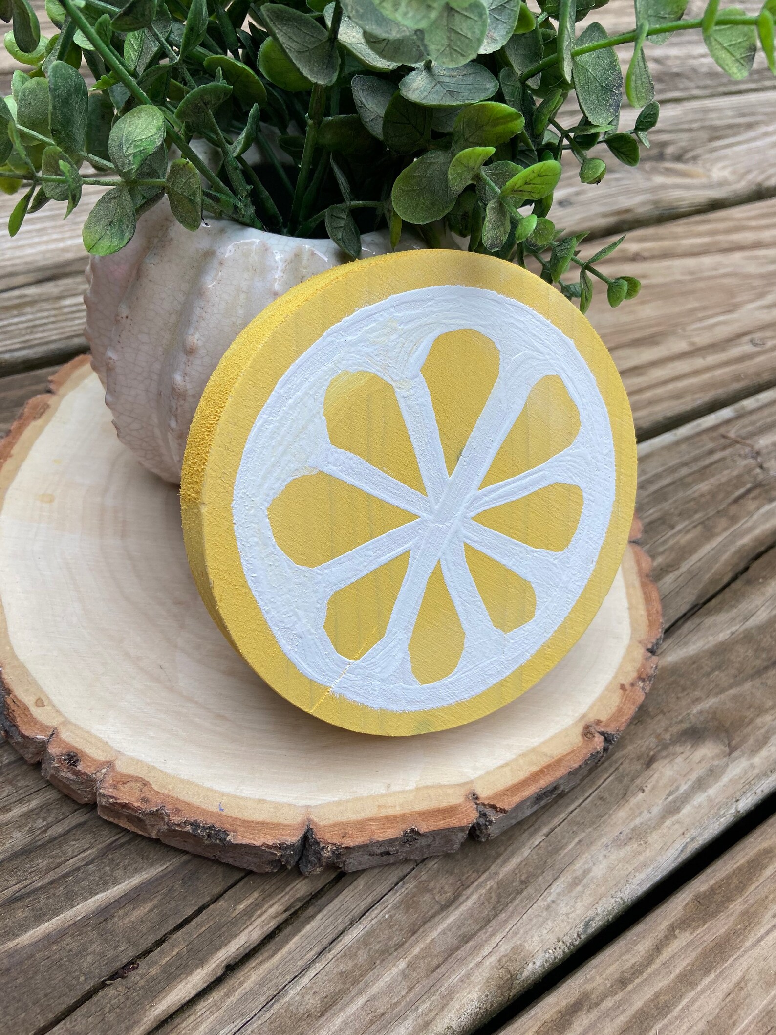 Wood Lemon Slice Lemon Tiered Tray Decor Wooden Lemon - Etsy