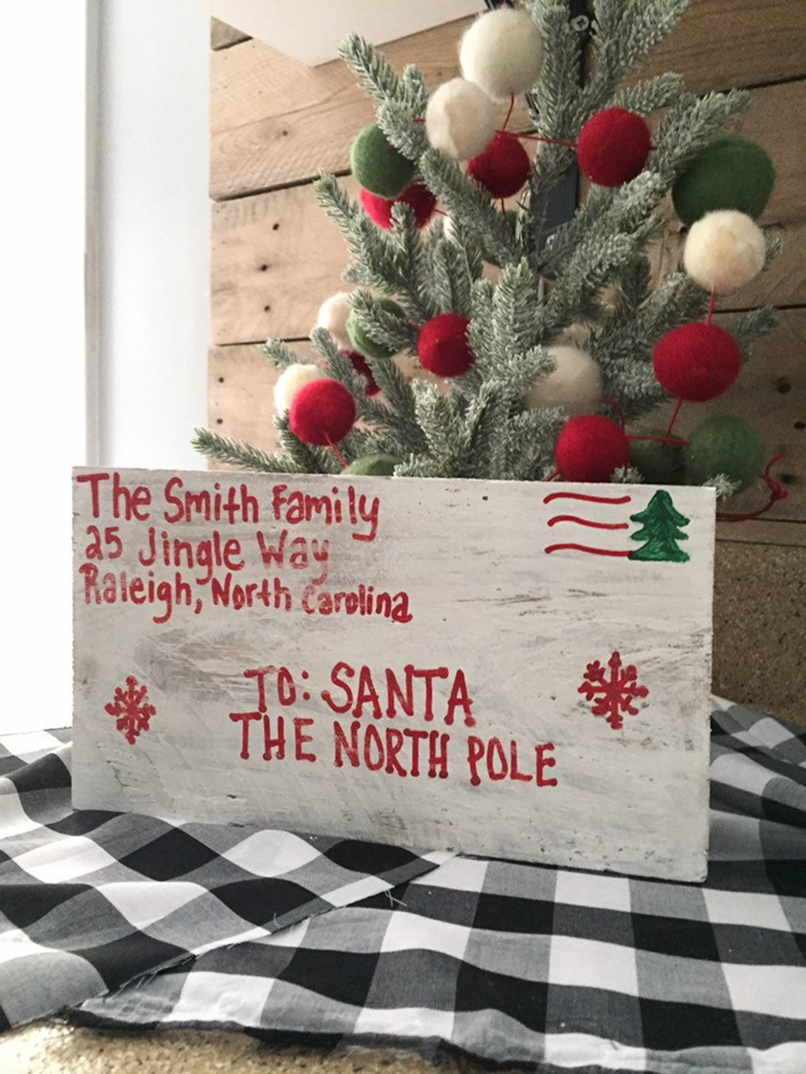 Santa Letter Personalized Wood Sign Letters to Santa | Etsy