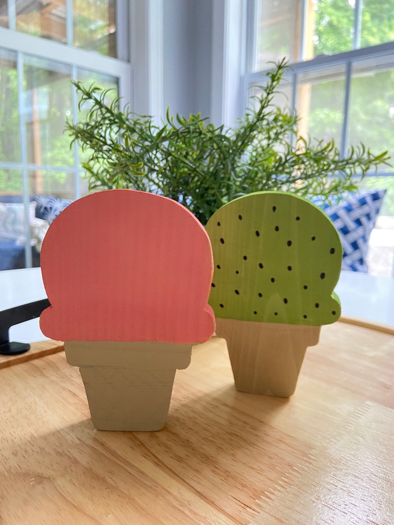 Ice Cream Tiered Tray Decor Ice Cream Decor Summer Decor - Etsy