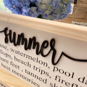 Reclaimed Wood Summer Sign: Farmhouse Mantel Decor - Etsy
