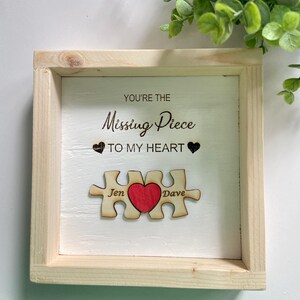 Couples Valentine Gift | Missing Piece of My Heart | Valentine Puzzle ...