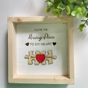 Couples Valentine Gift | Missing Piece of My Heart | Valentine Puzzle ...