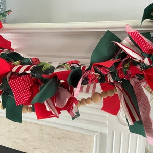 Christmas Rag Garland | Christmas Decor | Mini Rag Garland | Christmas ...