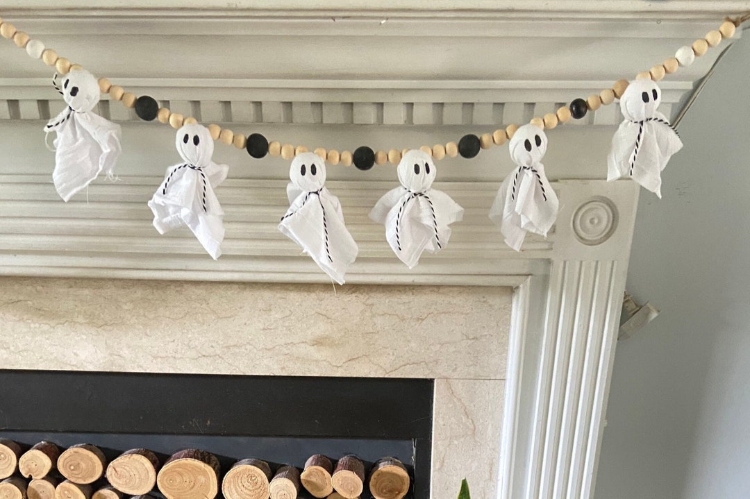 Halloween Decor | Ghost Garland | Fabric Ghost Garland | Halloween ...