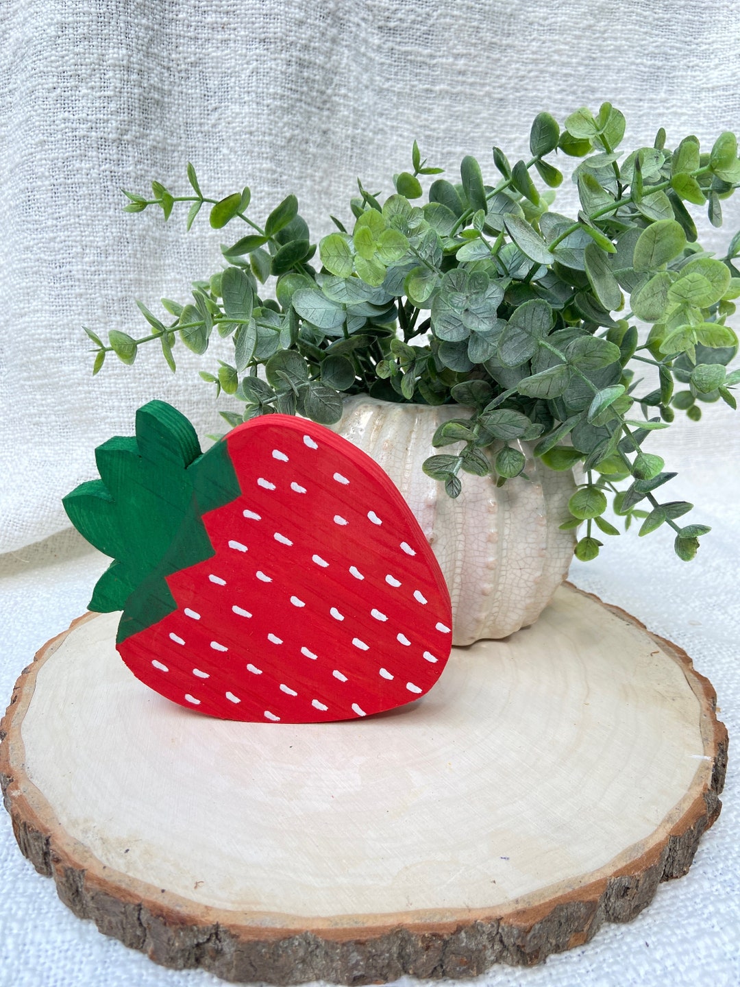 Handpainted Wooden Strawberry Cutout: Summer Tiered Tray Decor - Etsy