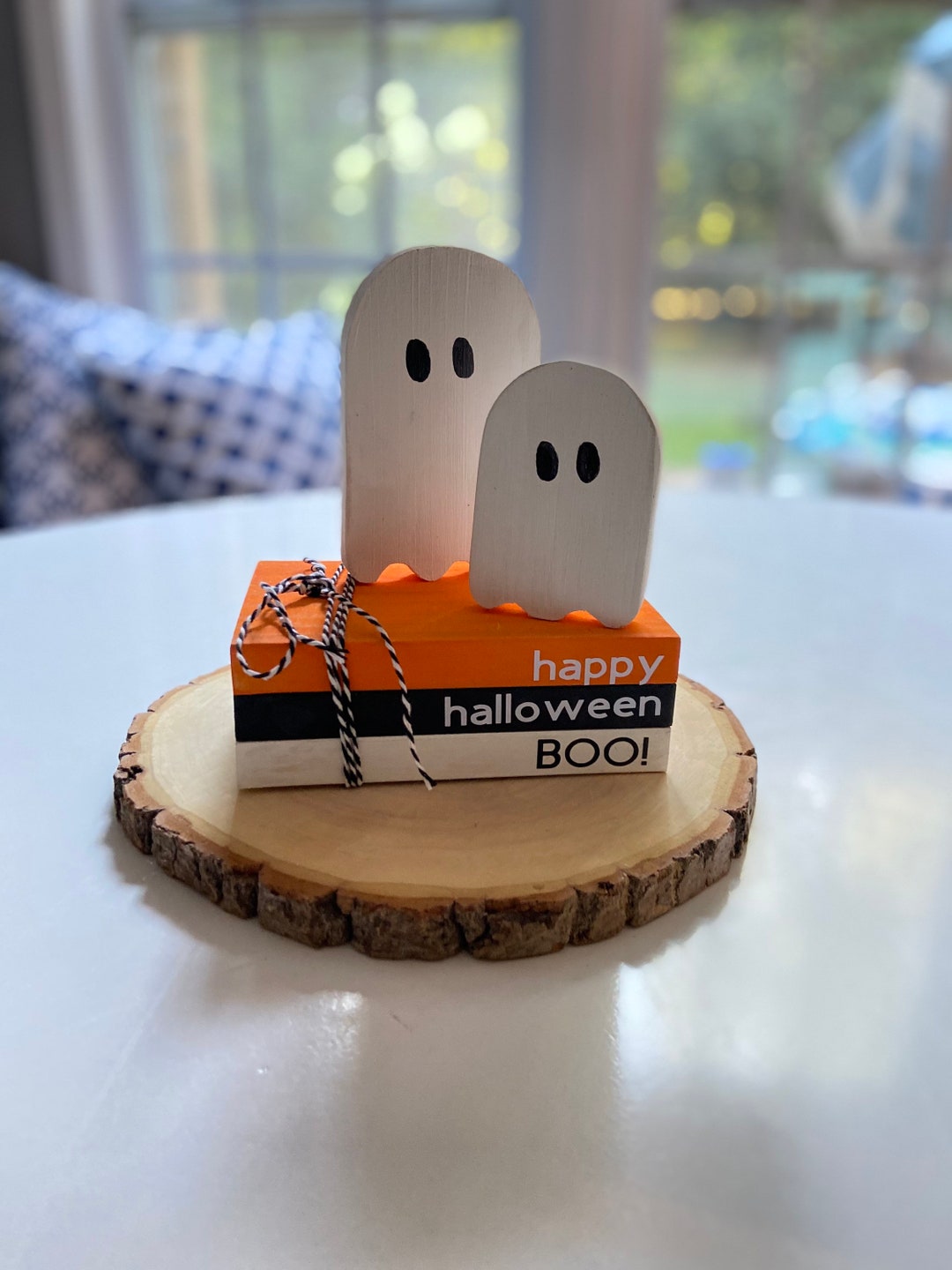 Halloween Decor | Halloween Book Stack & Ghosts | Halloween Decorations ...