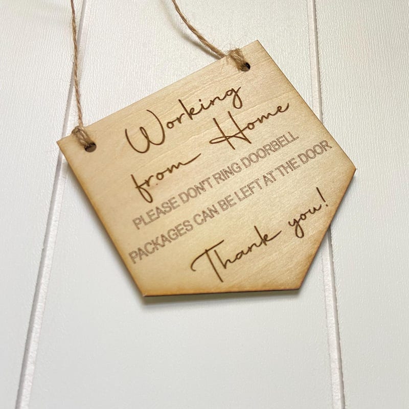 Work From Home Sign - Etsy