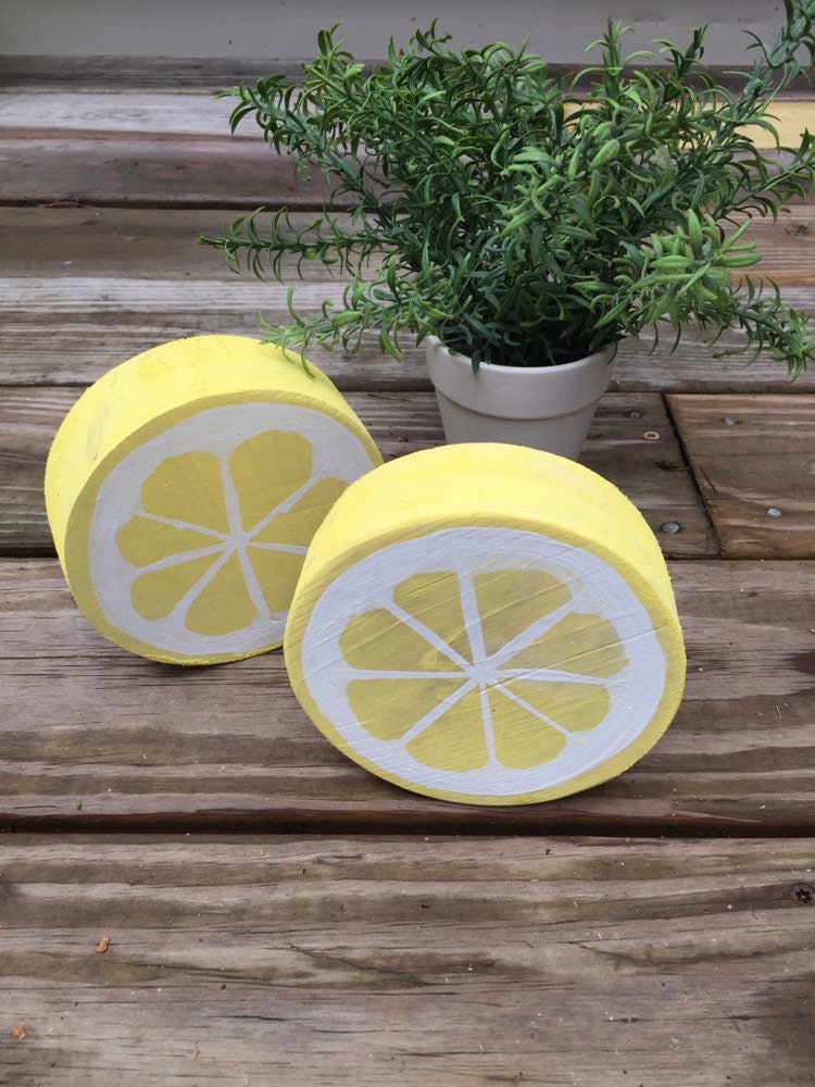 Lemons Tiered Tray Bundle Easy Peasy Lemon Sign and 2 Wooden | Etsy