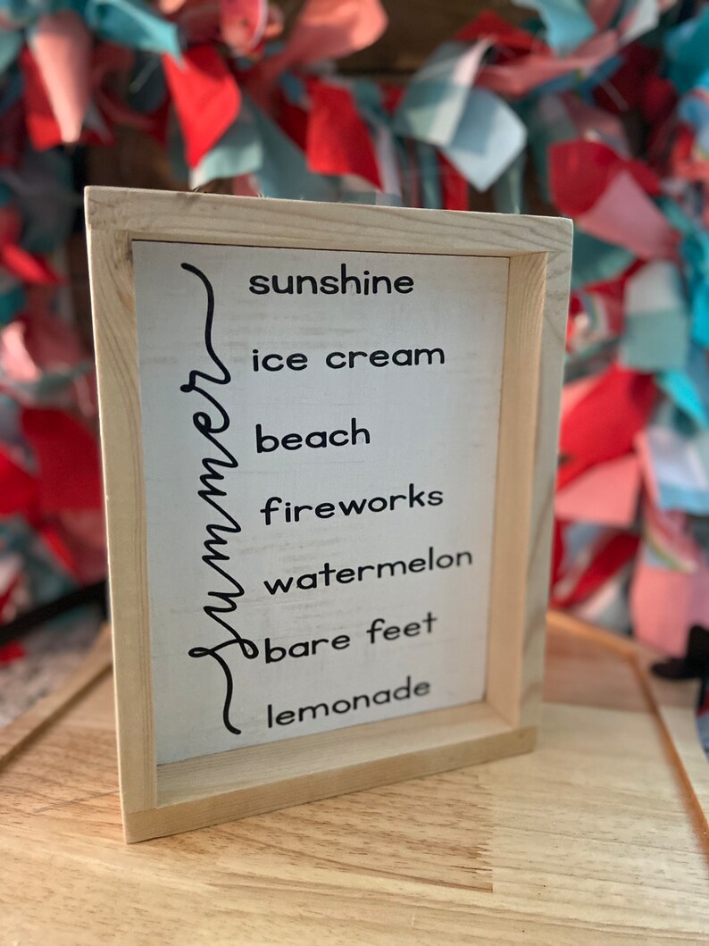 Reclaimed Wood Summer Sign: Coastal Mantel Decor (6x9) - Etsy