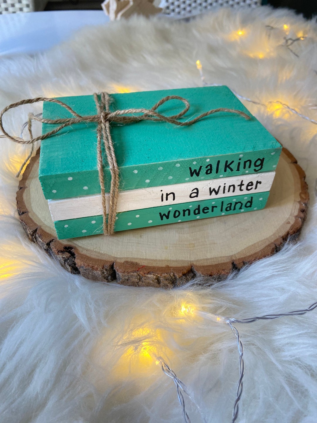 Winter Decor | Winter Book Stack | Walking in a Winter Wonderland Book ...