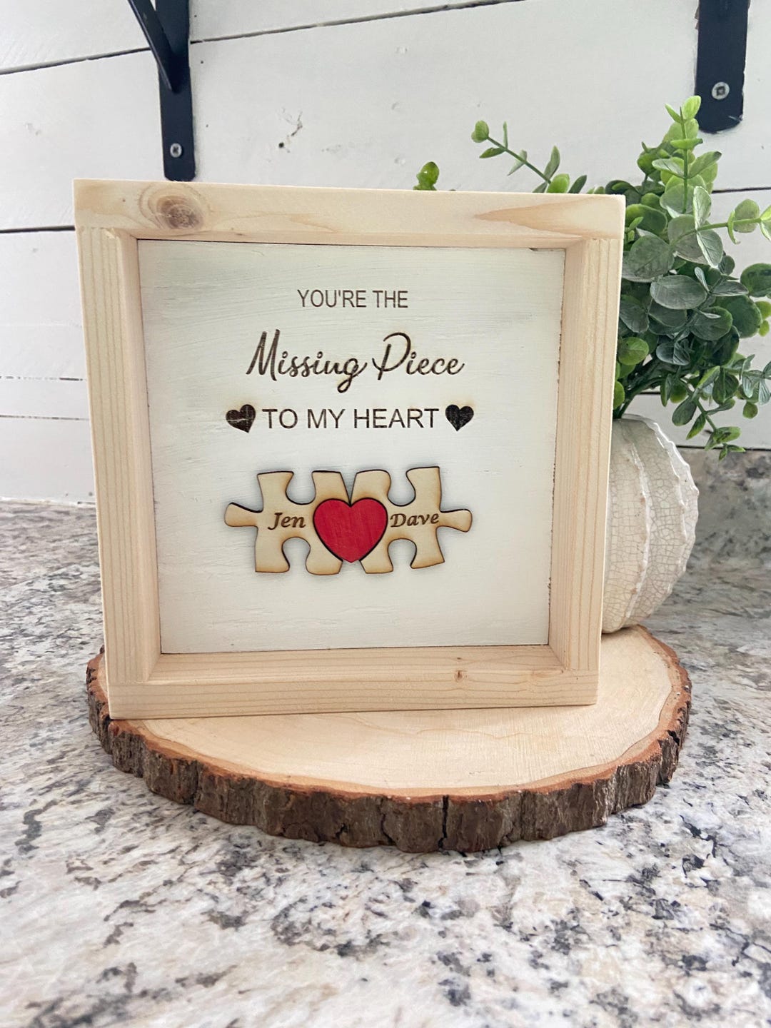 Couples Valentine Gift | Missing Piece of My Heart | Valentine Puzzle ...