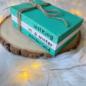 Winter Decor | Winter Book Stack | Walking in a Winter Wonderland Book ...