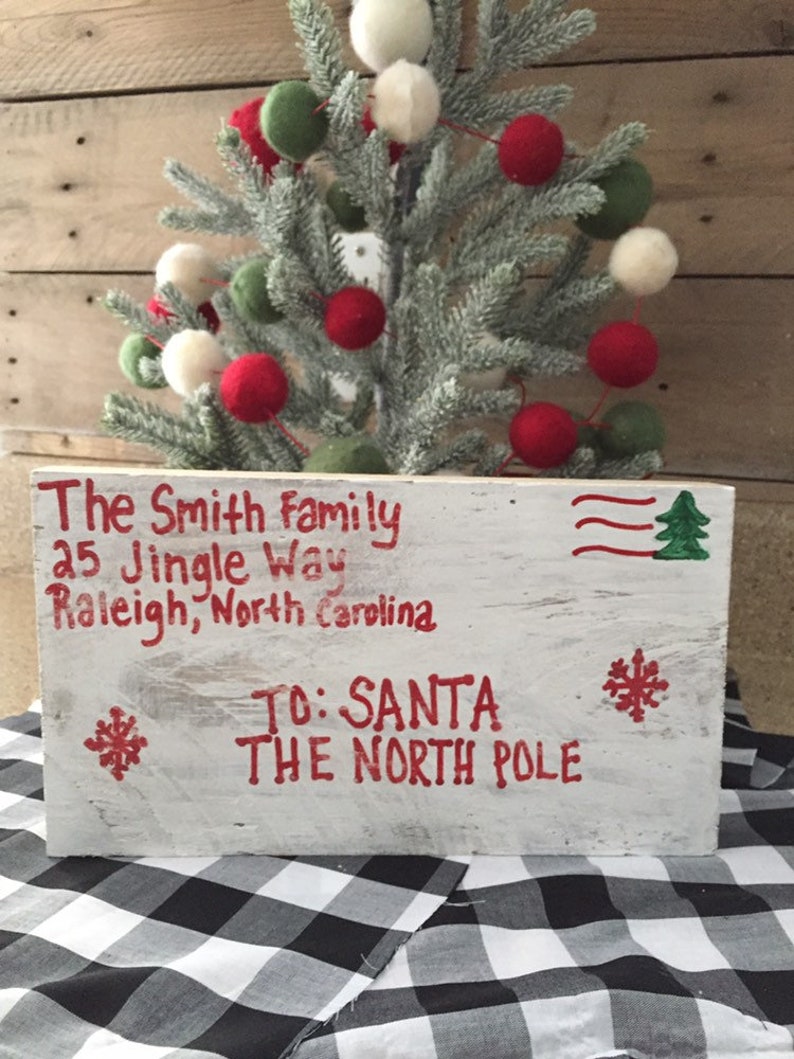 Santa Letter Personalized Wood Sign Letters to Santa - Etsy