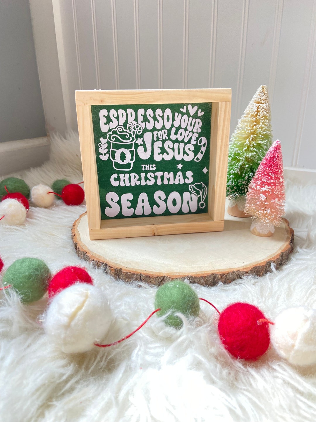 Christmas Coffee Bar Sign: Espresso Your Love for Jesus Decor - Etsy