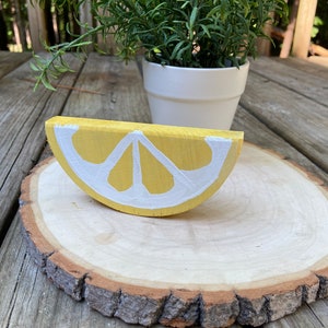 Wooden lemon half slices Lemon Tiered Tray Decor Wood | Etsy