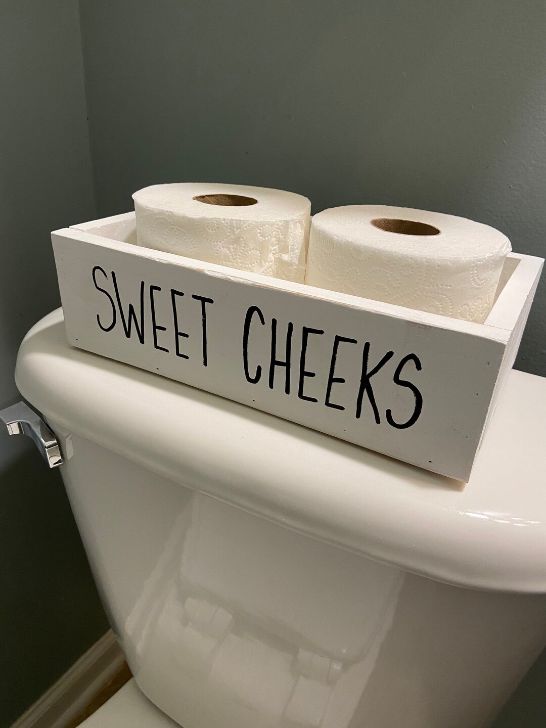 Wood Toilet Paper Storage Box | Toilet Paper Holder | Sweet Cheeks ...