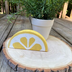 Wooden lemon half slices Lemon Tiered Tray Decor Wood | Etsy