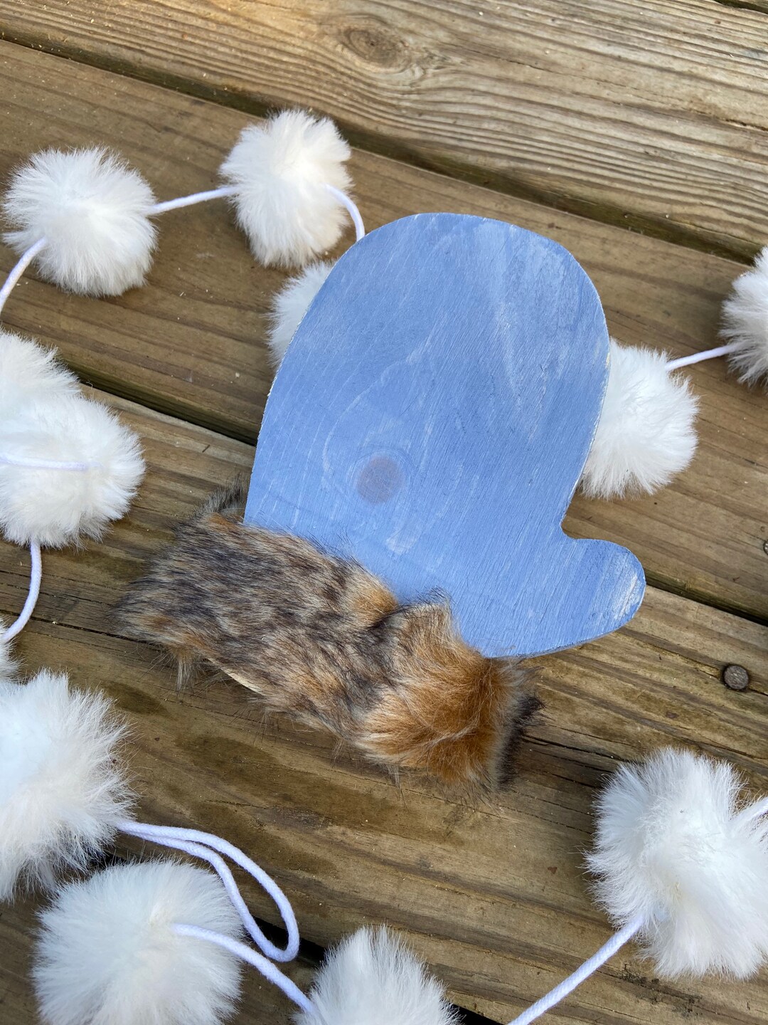 Winter Decor | Wooden Mitten With Fur Trim | Winter Tiered Tray Decor ...