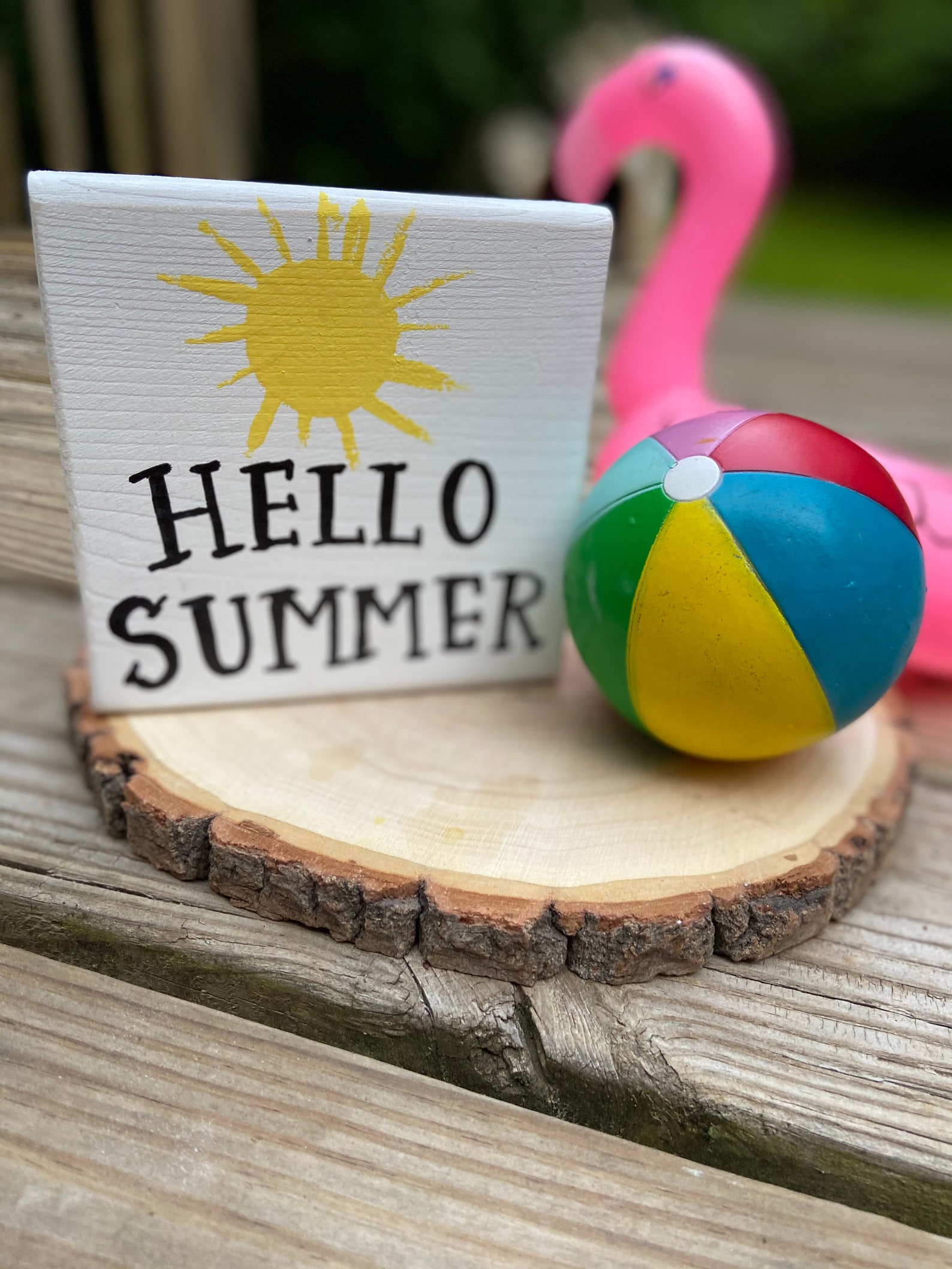 Hello Summer Mini Sign 5x5 Farmhouse Summer Tiered Tray Decor - Etsy