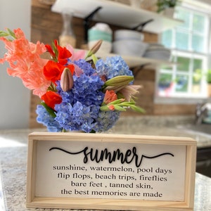 Reclaimed Wood Summer Sign: Farmhouse Mantel Decor - Etsy