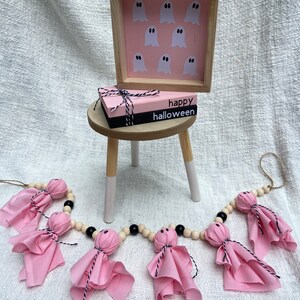 Pink Halloween Decor | Pink Ghost Sign | Pink Halloween Decoration ...