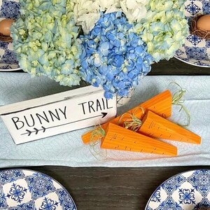 Bunny Trail Farmhouse Sign Rae Dunn Inspired Easter Decor - Etsy