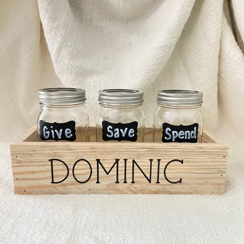 Money Jar Vinyl Decal Set Spend Save Give DIY Project - Etsy Canada