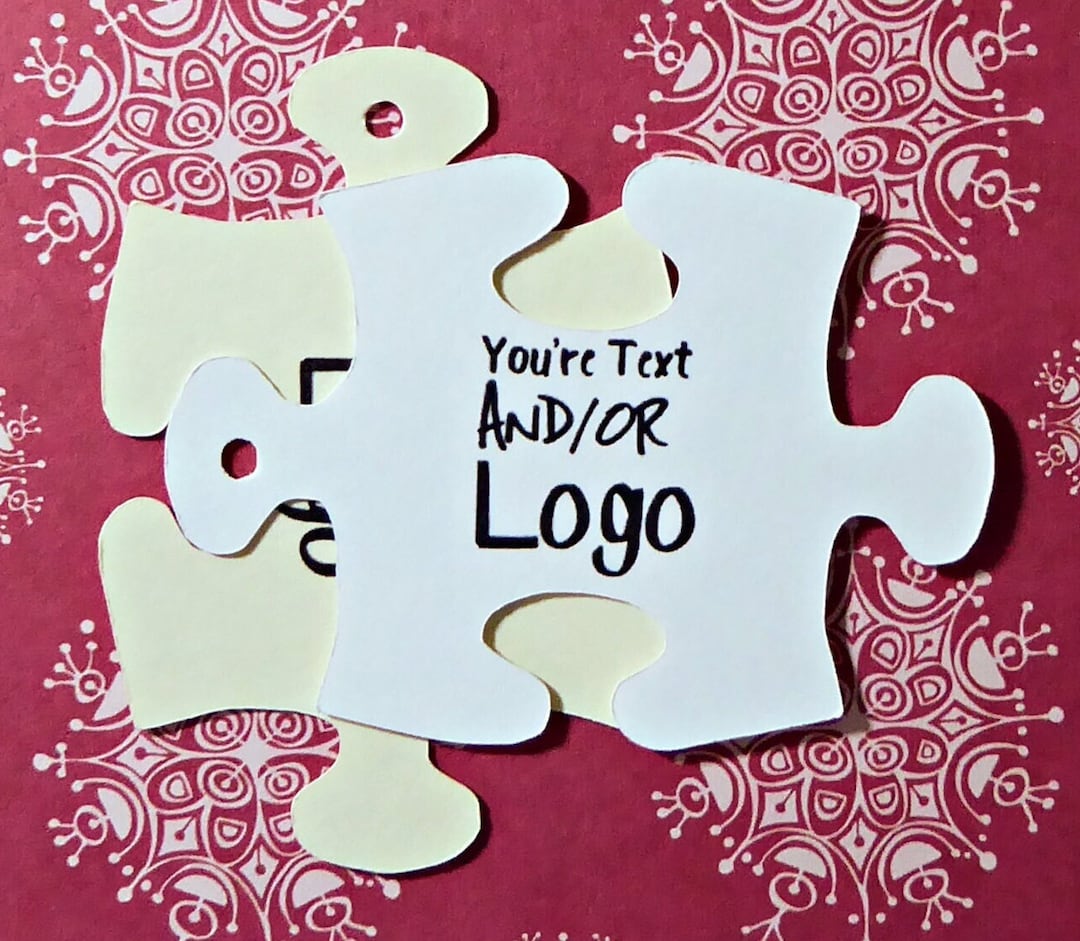 Puzzle Piece Shaped Tag - Custom Printed Tags, Gift Tags, Product Tags ...