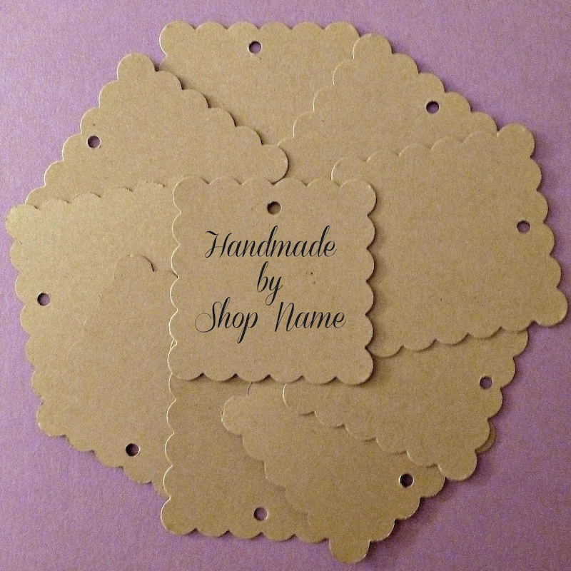Scalloped Labels - Etsy