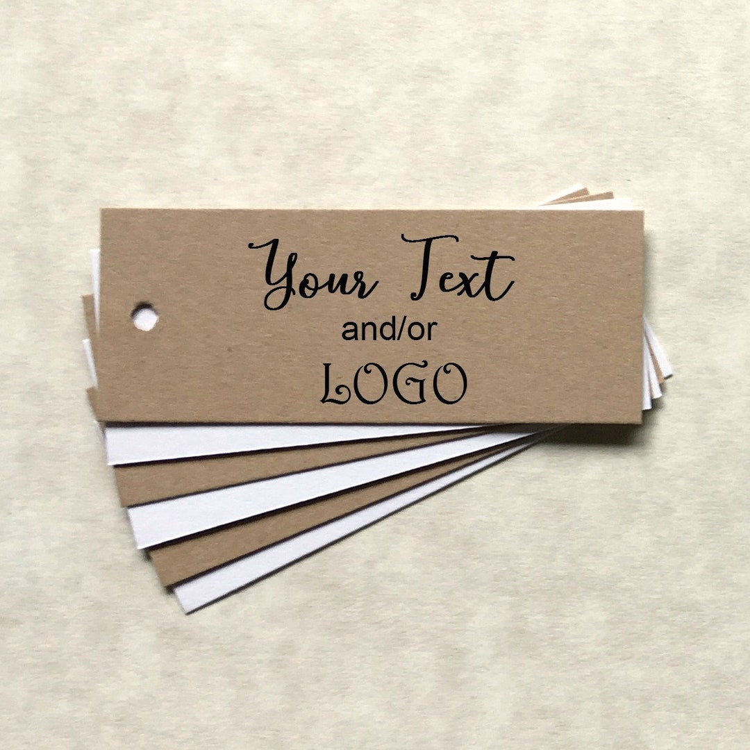 Small Rectangular Tags Custom/personalized Tags 1x 2.5, Customized Text ...