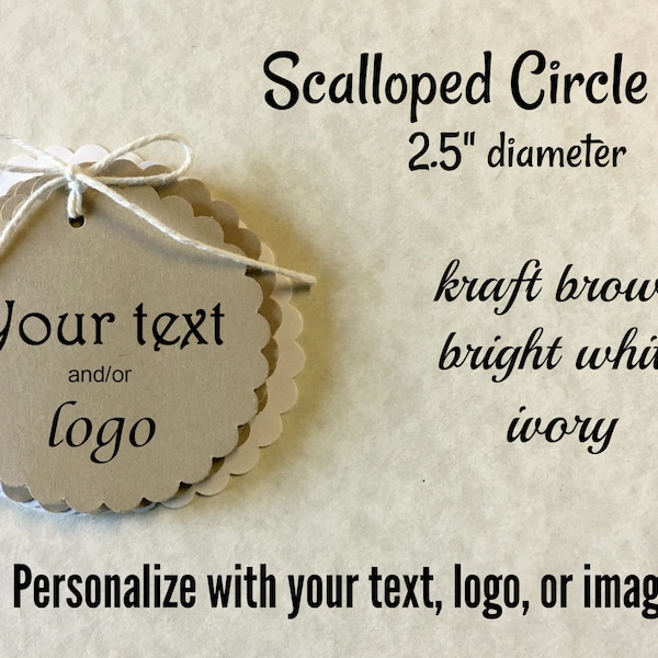 Scalloped Tags - Etsy