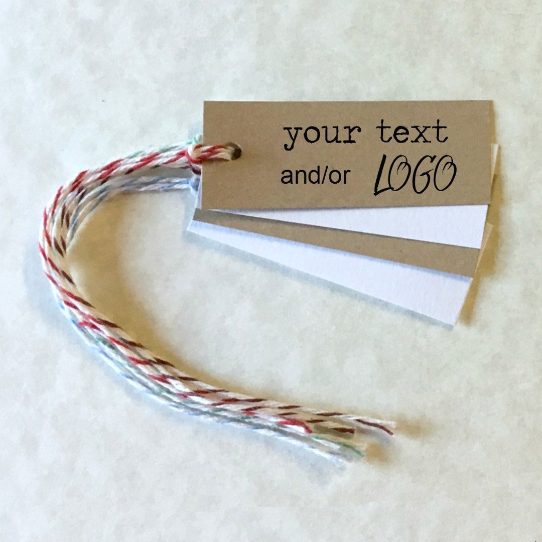 Custom Mini Tags - Personalized Printed Tags .75" Tall X 2" Long ...