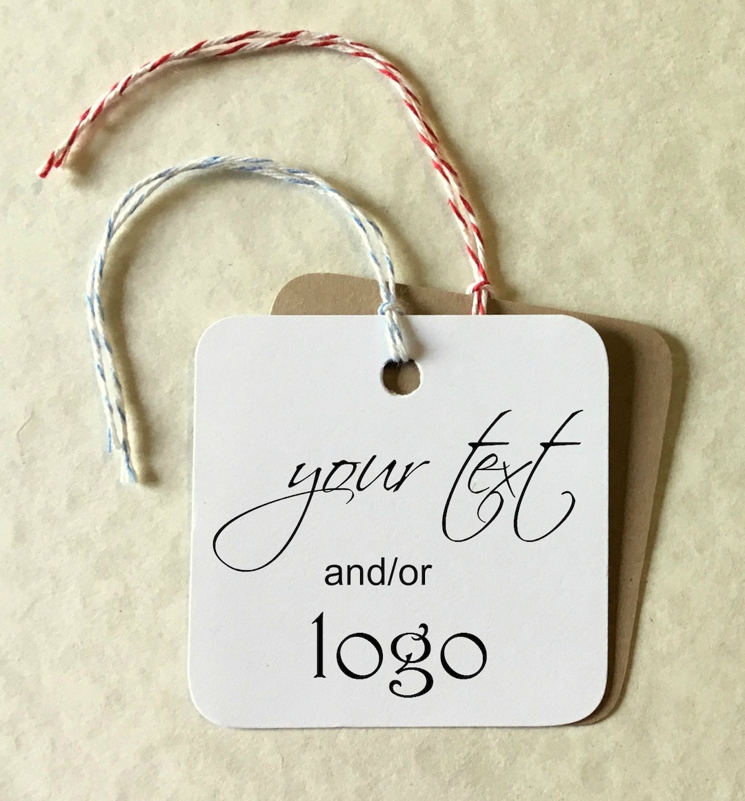 Square Personalized Tags - Large Custom Tags 2.5" . Product Packaging ...
