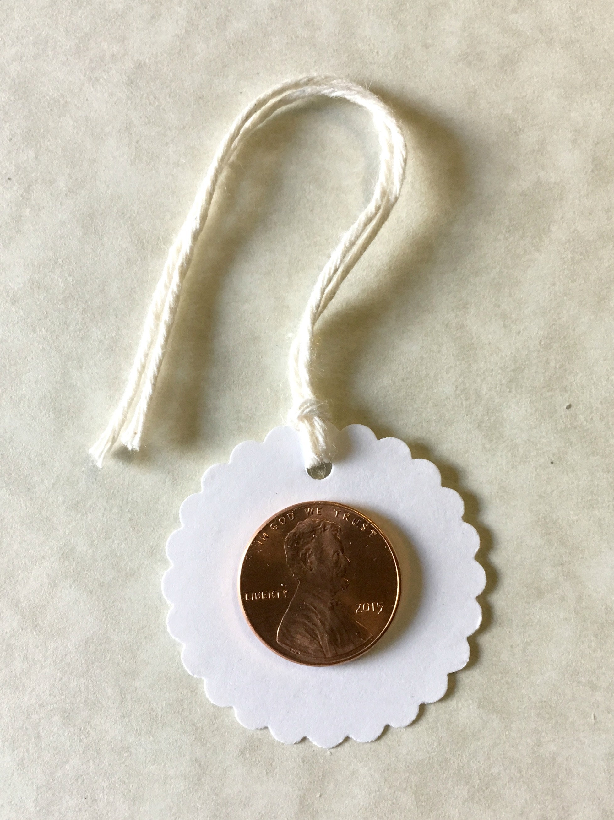 Custom Scalloped Tags Mini Scallop Circle Tags 1.5 | Etsy