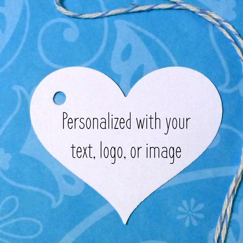 Custom Heart Tags Personalized 1.75 X 1.5 Tags - Etsy