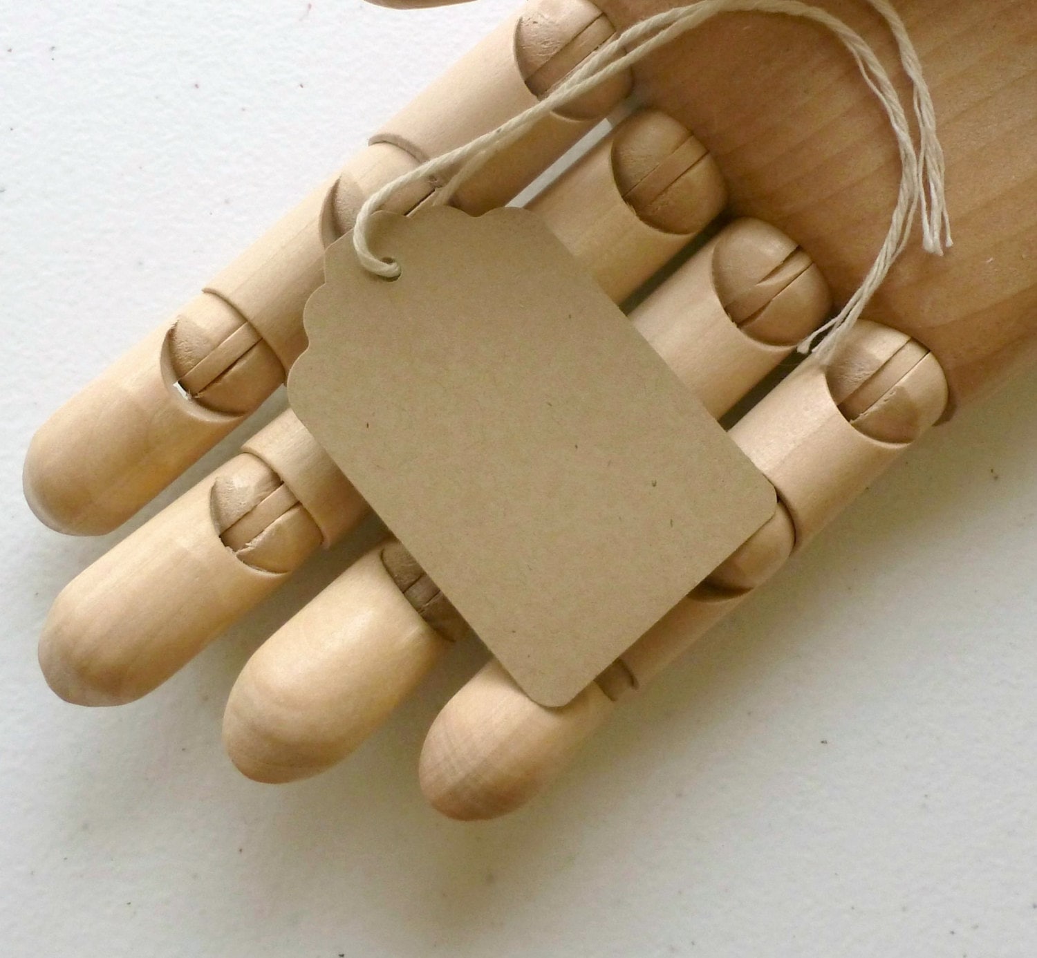 Large Scalloped Top Kraft Tags product price or gift tags | Etsy