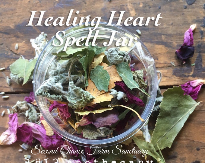 Spell Jar Healing Heart Wicca Witch Jar Witchcraft Green Witch Spell ...