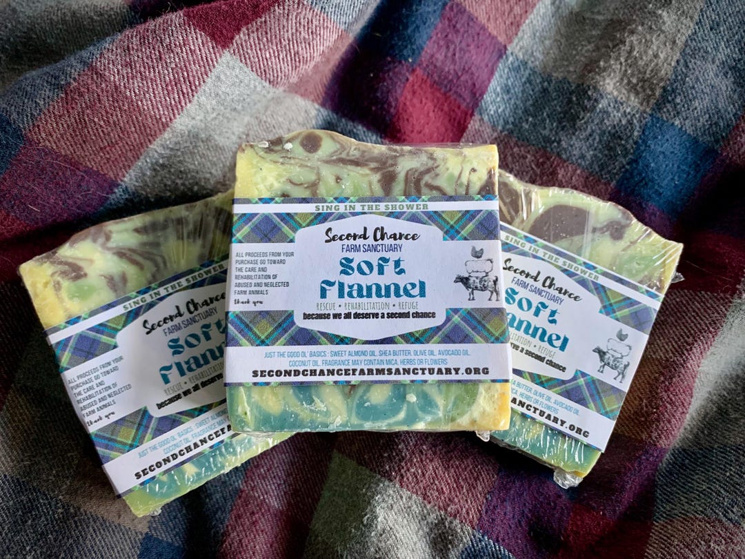 Soft Flannel Vegan Natural Soap, Superfatted, Handmade Soap, Palm Free ...