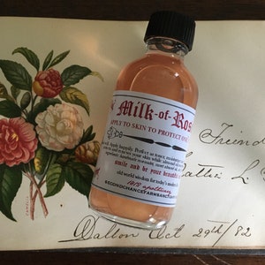 Milk of Roses, 1811 Victorian Recipe, Rose Face Toner, Makeup Remover ...