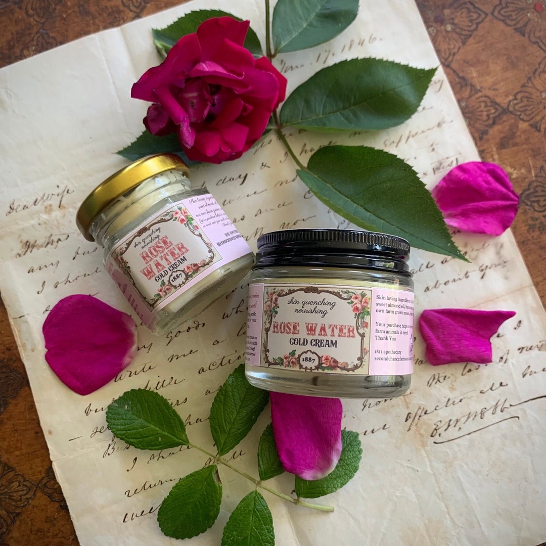 Rosewater Cold Cream, 1887 Rose Cold Cream, Victorian Makeup, Natural ...