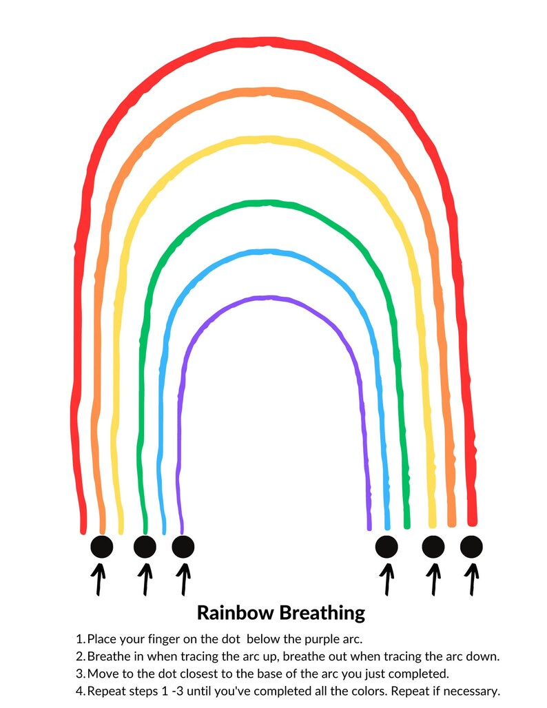 Rainbow Breathing/anxiety Breathing Exercise in Kids/kids Breathing ...