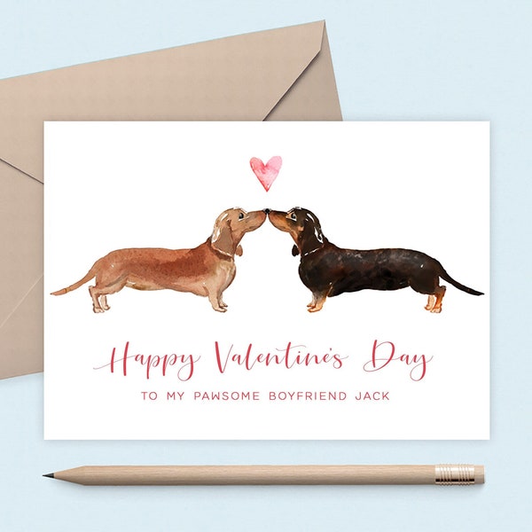 Dog Valentine Card - Etsy