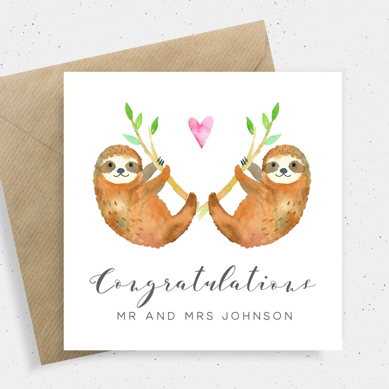 Sloth Wedding - Etsy
