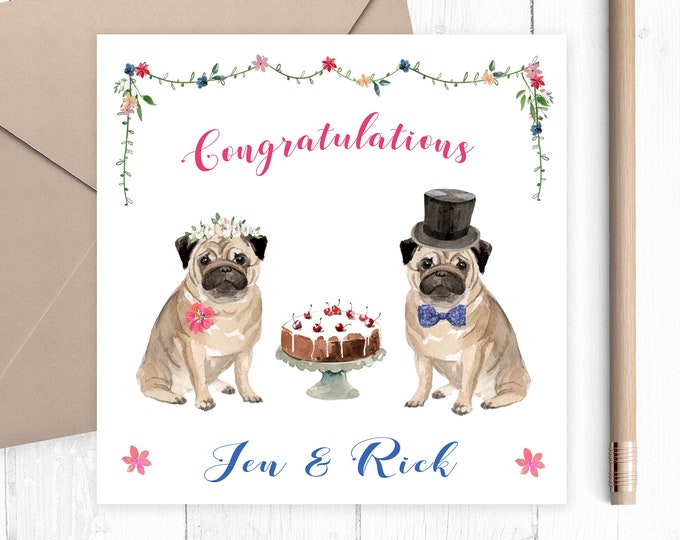 Cat Card, Cat Wedding Card, Bride and Groom, Bride and Groom Wedding ...